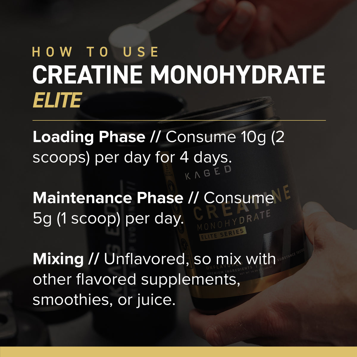 Creatine Monohydrate Elite Strength And Mass Kaged